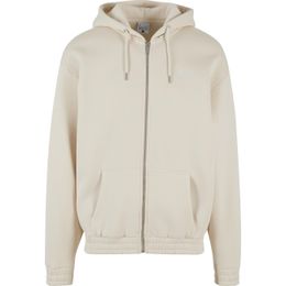 Sweatjacke Karl Kani "Karl Kani Karl Kani Authentic Star Logo OS Full Zip Hoodie", Damen, Gr. L, light sand, 65% Baumwolle, 35% Polyester, Sweatjacken Sweatjacke