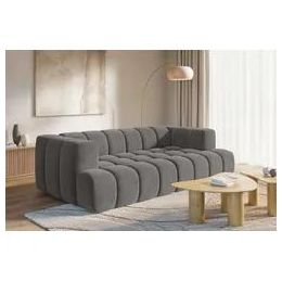Big-Sofa HOMSY BY ANA JOHNSON "&raquo;XL&laquo; BOUBELLE Design-Sofa extra tief, Bubble-Optik, Breite 246 cm", anthrazit, B:246cm H:75cm T:135cm, 100% Polyester, Sofas, Big-Sofa, 4-Sitzer mit Wellenunterfederung, XL Sitztiefe 100 cm