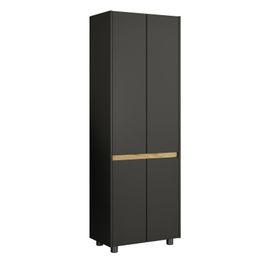 Vcm Holz-Badezimmerschrank - Hochschrank mit vier Dreht&uuml;ren, Ma&szlig;e ca. H. 165 x B. 57 x T. 33 cm, robustes Badm&ouml;bel f&uuml;r mehr Stauraum, breite Kommode Cosila