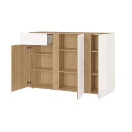 Germania Sideboard 2529-575 GW-Mesa, in Navarra-Eiche-Nb./Kaschmir, grifflose Optik, 152 x 103 x 43 cm (BxHxT)