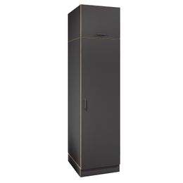 Vcm Mehrzweck-W&auml;scheschrank , schmaler Stauraumschrank mit 4 F&auml;chern & 2 Dreht&uuml;ren, Ma&szlig;e Haushaltsregal H. 200 x B. 50 x T. 60 cm, K&uuml;chenschrank Rislo BD XXL