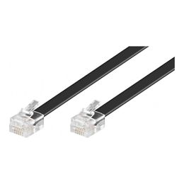 goobay RJ12 Anschlu&szlig;kabel 10m,sw,St/St 50323)