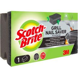 Scotch-Brite&trade; Grillschwamm, f&uuml;r Grillroste und &Ouml;fen, mit ergonomischen Griffrillen, schwarz, 1 St&uuml;ck
