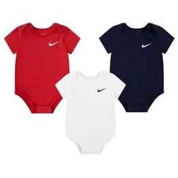 Body Nike SPORTSWEAR "f&uuml;r Babies", Jungen, Gr. 74 (9), N-Gr, rot (wei&szlig;, obsidian, rot), Jersey, Obermaterial: 60% Baumwolle, 40% Polyester, unifarben, Rundhals, abgesteppt, Bodys Body, im praktischen 3er-Pack, mit Rundhalsausschnitt, f&uuml;r Babys