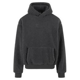 Kapuzensweatshirt Karl Kani "Karl Kani KK Metal Signature Teddy Hoodie", Herren, Gr. XXL, grau, 100% Polyester, Sweatshirts