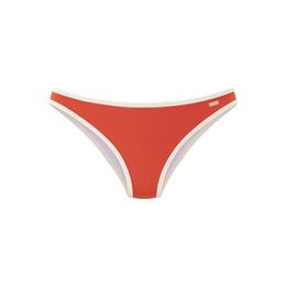 Copenhagen Studios Bikini-Hose 'Emma' blutorange Gr. 44. Mit Kontrastbes&auml;tze. Nachhaltig.