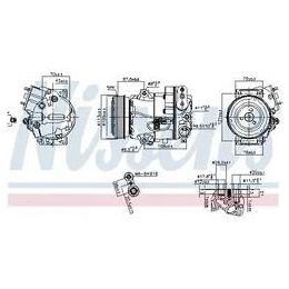 NISSENS Kompressor, Klimaanlage 890266 f&uuml;r VAUXHALL CHEVROLET