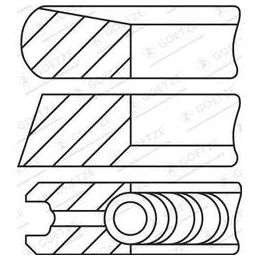 GOETZE ENGINE Kolbenringsatz 08-435200-00 f&uuml;r RENAULT 120338667R