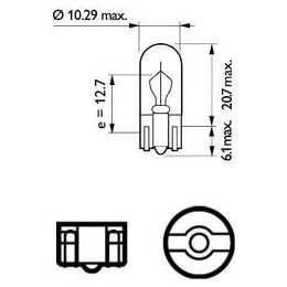 Philips Gl&uuml;hlampe, Umriss-/Begrenzungsleuchte 13256cp Glassockellampe f&uuml;r DAF IVECO MAN MITSUBISHI