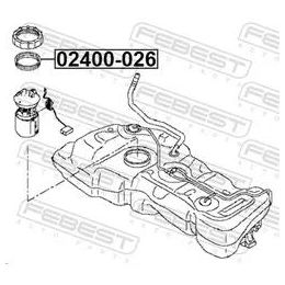 FEBEST Dichtung, Kraftstoffbeh&auml;lter 02400-026 f&uuml;r LIFAN ALFAROME/FIAT/LANCI PORSCHE GEELY VOLVO NISSAN VAG 46743880 17342-5M303 1H0919133
