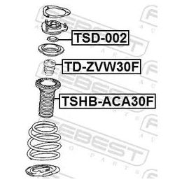 FEBEST Anschlagpuffer, Federung TD-ZVW30F vorne rechts links f&uuml;r TOYOTA 48331-21030 48331-75010