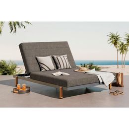 Ambia Garden Sonneninsel, Natur, Dunkelgrau, Metall, Textil, 203x38.5x148 cm, regenabweisend, Loungem&ouml;bel, Sonneninseln