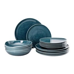 Rosenthal Kombiservice Junto, Blau, Keramik, 18-teilig, 31.7x28.1x32 cm, DIN EN ISO 14001, DIN EN ISO 9001, Essen & Trinken, Geschirr, Geschirr-Sets, Kombiservice