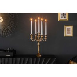 Riess Ambiente Kerzenst&auml;nder MODERN BAROCK 40cm gold 5-armig L&uuml;ster Aluminium poliert Kerzenhalter Riess-Ambiente