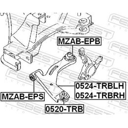 FEBEST Lenker, Radaufh&auml;ngung 0524trblh Vorderachse f&uuml;r FORD MAZDA
