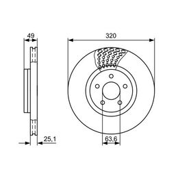 Bosch Bremsscheibe 0 986 479 660 vorne rechts links bel&uuml;ftet 320mm f&uuml;r FORD 1770767 CV611125FA CV611125GA