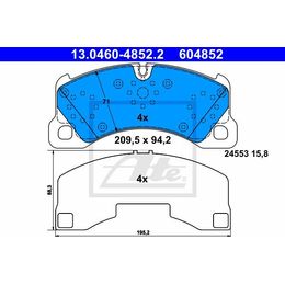 ATE Bremsensatz, Scheibenbremse sg00000dfk Hinterachse bel&uuml;ftet 358mm 36mm f&uuml;r PORSCHE VAG