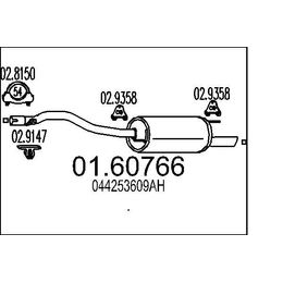 MTS MARKENTECHNIKSERVICEGMBH & CO. KG MTS Endschalld&auml;mpfer 0160766 f&uuml;r VW