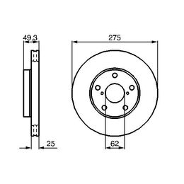Bosch Bremsscheibe 0 986 479 111 vorne rechts links bel&uuml;ftet 275mm f&uuml;r TOYOTA 4351242031 4351242030 4351242032