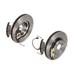 Brembo Bremsensatz-Vorderachse XTRA LINE / STANDARD SK8K0F68O0 Bremsensatz, Scheibenbremse vorne rechts links Gelocht/innenbel. 345mm f&uuml;r SKODA VW SEA