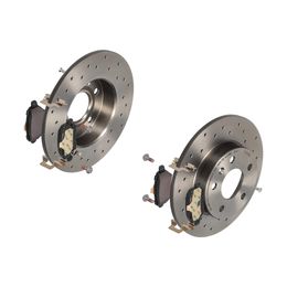 Brembo Bremsensatz-Hinterachse XTRA LINE / STANDARD SK8K0F9L09 Bremsensatz, Scheibenbremse hinten rechts links Gelocht 264mm f&uuml;r KIA GENERAL MOTORS SA