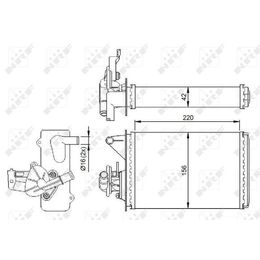 NRF W&auml;rmetauscher, Innenraumheizung 54281 f&uuml;r FIAT 5955358 7753630 7754055