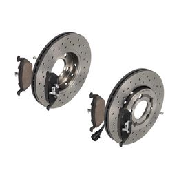 Brembo Bremsensatz-Vorderachse XTRA LINE / STANDARD SK8K0F24R5 Bremsensatz, Scheibenbremse vorne rechts links Gelocht/innenbel. 256mm f&uuml;r SKODA VW (SV