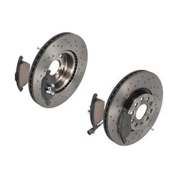 Brembo Bremsensatz-Vorderachse XTRA LINE / STANDARD SK8K0F2PN5 Bremsensatz, Scheibenbremse vorne rechts links Gelocht/innenbel. 312mm f&uuml;r SKODA VW (SV