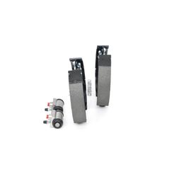 Bosch Bremsbackensatz KIT SUPERPRO 0 204 114 685 hinten rechts links vormontiert 17,5mm f&uuml;r RENAULT DACIA 6001551413 440A04684R 7701206430