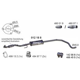 Ernst Mittelschalld&auml;mpfer 012188 f&uuml;r OPEL GENERAL MOTORS