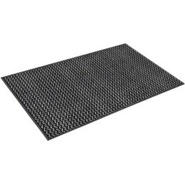 Teppich "Duo Pepper", schwarz, B:75cm H:9mm L:120cm, Polyamid, wash+dry by Kleen-Tex, Teppiche, Teppich, rutschhemmend, In- und Outdoor geeignet, waschbar
