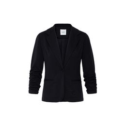 Jackenblazer oxmo "Jackenblazer OXNTanja", Damen, Gr. M, schwarz (meteorite), Obermaterial: 71% Polyester PES. 26% Viskose CV. 3% Elasthan EL., Blazer