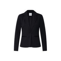 Jackenblazer oxmo "Jackenblazer OXNTanja", Damen, Gr. L, schwarz (meteorite), Obermaterial: 71% Polyester PES. 26% Viskose CV. 3% Elasthan EL., Blazer