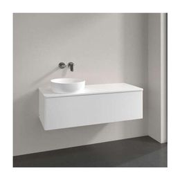 Villeroy & Boch Villeroy und Boch Antao Waschtisch-Unterschrank K33050MT 120x36x50cm, Hahnloch, Waschbeckenplattenfarbe Lack, white matt lacquer