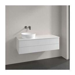 Villeroy & Boch Villeroy und Boch Antao Waschtisch-Unterschrank K22050GF 120x36x50cm, Hahnloch, Waschbeckenplattenfarbe Lack, glossy white lacquer