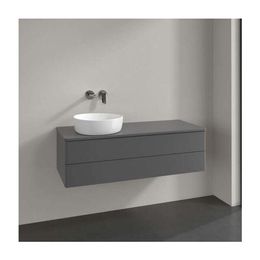 Villeroy & Boch Villeroy und Boch Antao Waschtisch-Unterschrank K22050GK 120x36x50cm, Hahnloch, Waschbeckenplattenfarbe Lack, anthracite matt lacquer