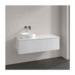 Villeroy & Boch Villeroy und Boch Antao Waschtisch-Unterschrank K33050GF 120x36x50cm, Hahnloch, Waschbeckenplattenfarbe Lack, glossy white lacquer