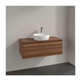 Villeroy & Boch Villeroy und Boch Antao Waschtisch-Unterschrank K20052HM 100x36x50cm, Hahnloch, Waschbeckenplattenfarbe warm walnut, warm walnut