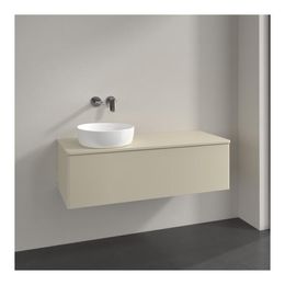 Villeroy & Boch Villeroy und Boch Antao Waschtisch-Unterschrank K33050HJ 120x36x50cm, Hahnloch, Waschbeckenplattenfarbe Lack, silk grey matt lacquer