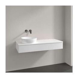 Villeroy & Boch Villeroy und Boch Antao Waschtisch-Unterschrank K11050MT 120x19x50cm, Hahnloch, Waschbeckenplattenfarbe Lack, white matt lacquer