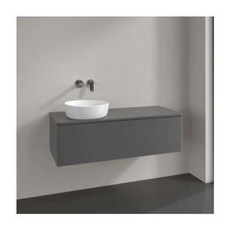 Villeroy & Boch Villeroy und Boch Antao Waschtisch-Unterschrank K33050GK 120x36x50cm, Hahnloch, Waschbeckenplattenfarbe Lack, anthracite matt lacquer