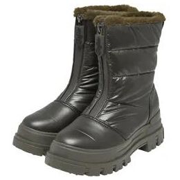 Stiefel Buffalo "Buffalo aspha quilt zip", Damen, Gr. 38, khaki, Textil, unifarben, Schuhe Stiefel