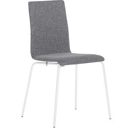 Schalenstuhl Elin, stapelbar, VE 4 Stk, grau/wei&szlig; kaiserkraft