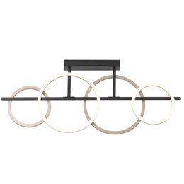 LED-Deckenleuchte Carsten Schwarz/Champagner max. 40 W Deckenlampe