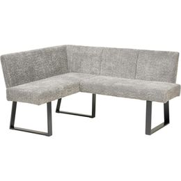 Mid.you Eckbank, Grau, Metall, Textil, 3-Sitzer, L-Form, 160x130 cm, Esszimmer, B&auml;nke, Eckb&auml;nke