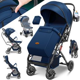 Kidiz&reg; Kinderwagen Kinderbuggy klappbar Liegebuggy Sportwagen Faltbar 360&deg; R&auml;der 5-Punkt Gurt Inkl. Fu&szlig;sack, Getr&auml;nkehalter, Regenabdeckung & Moskitonetz verstellbare R&uuml;ckenlehne & Sonnenverdeck
