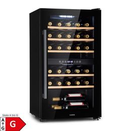 Klarstein Barossa 29 Duo Weink&uuml;hlschrank 29 Fl 80 Ltr 2 Zonen Drucktasten 29 Flaschen
