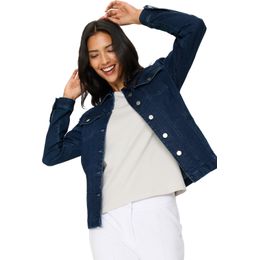 WITT Damen Jeansjacke mit aufgesetzten Brusttaschen, blue-stone-washed, Gr&ouml;&szlig;e 52