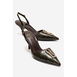Yvella Schnalle Spitzer Zehenbereich Stiletto Pumps