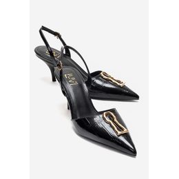 Yvella Schnalle Spitzer Zehenbereich Stiletto Pumps